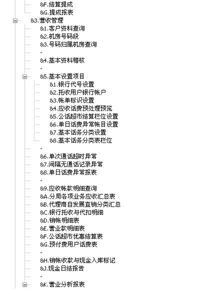 电讯营业分析报表系统 菜单图示 5张 数据库chengg0769 永洪数据分析社区 