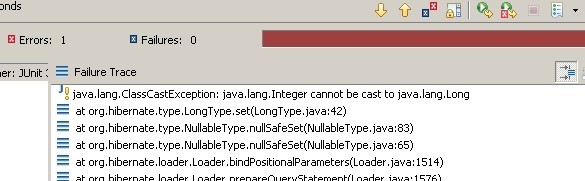 Expected Class Java lang Long Got Class Java lang Integer 