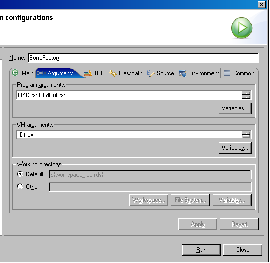 关于eclipse里run Java 程序的参数设置run A Java Application Main 工程未设置必需参数。 Csdn博客